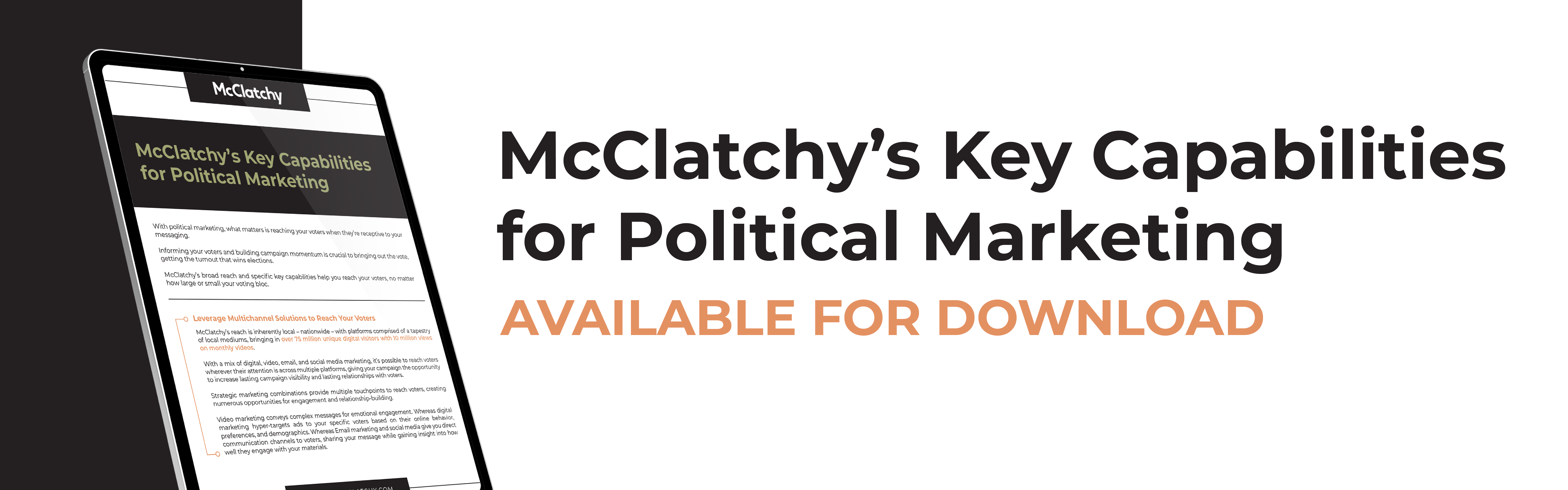 McClatchy's Key Capabilities for Political Marketing One-Sheet